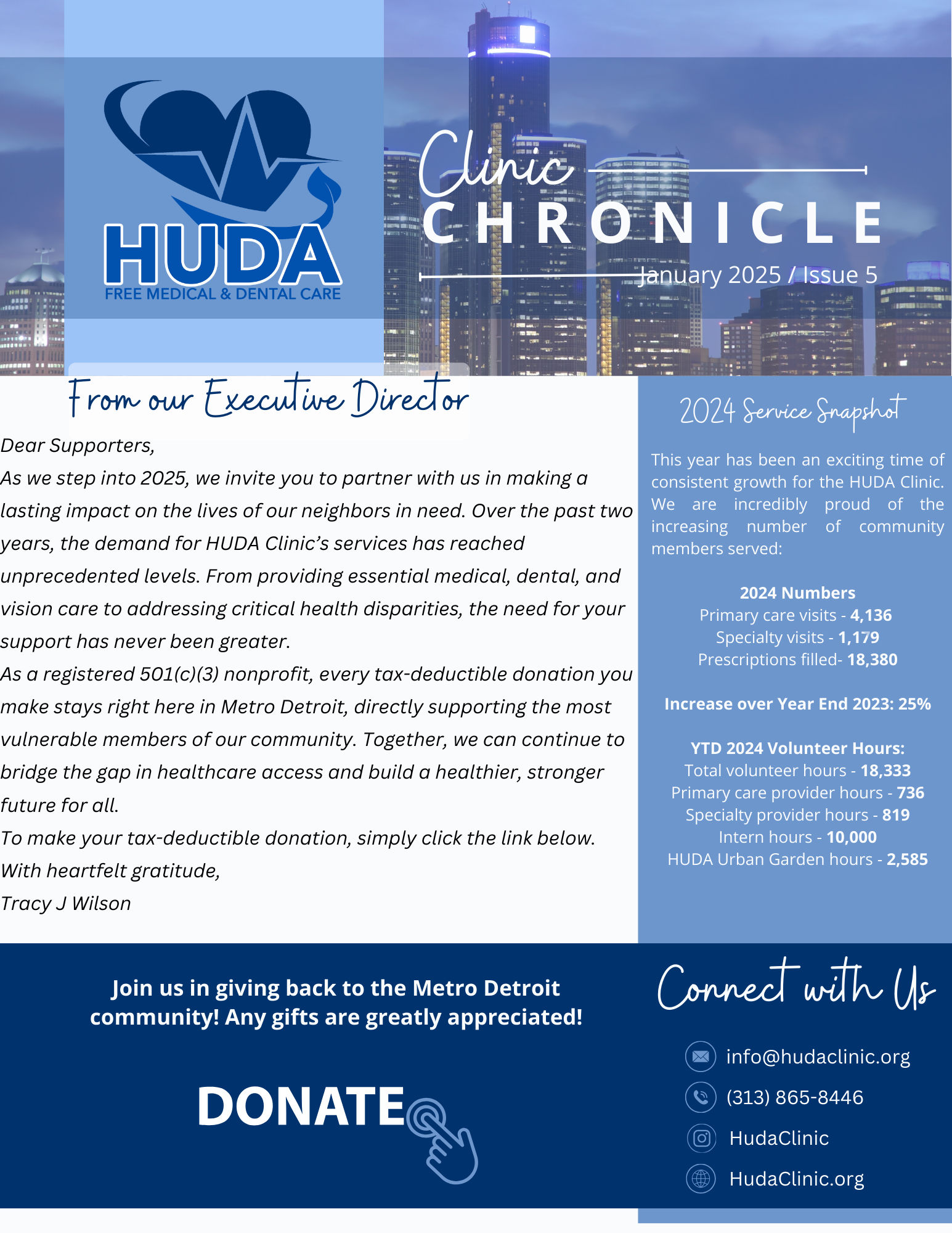 Announcements - HUDA Free Community Health Clinic